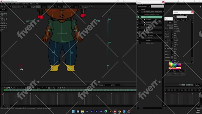 Do character rigging and 360 degree rig in moho by Mark_ezeh | Fiverr